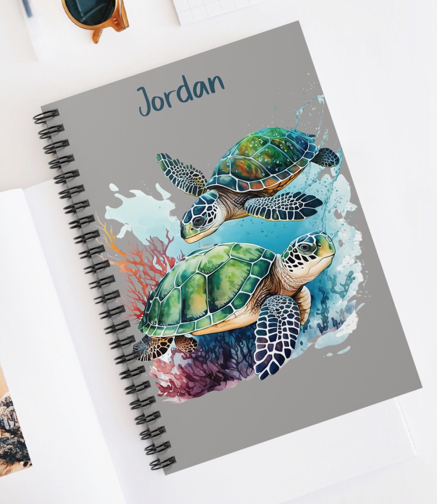 Sea Turtle Custom Notebook Personalize Turtle Lovers Gift, Save Sea ...