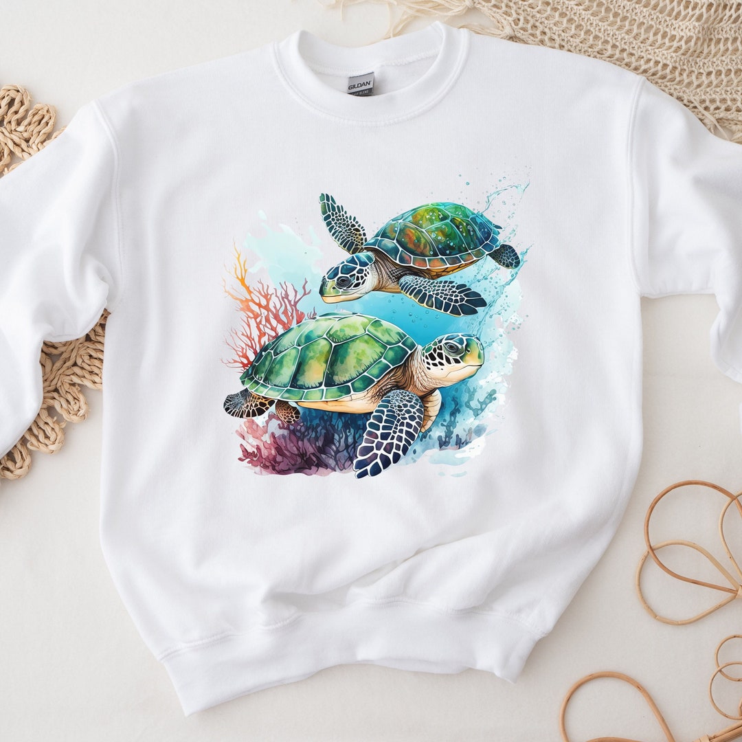 Sea Turtle Sweatshirt, Sea Lover Shirt, Turtle Lovers Gift, Save Sea ...