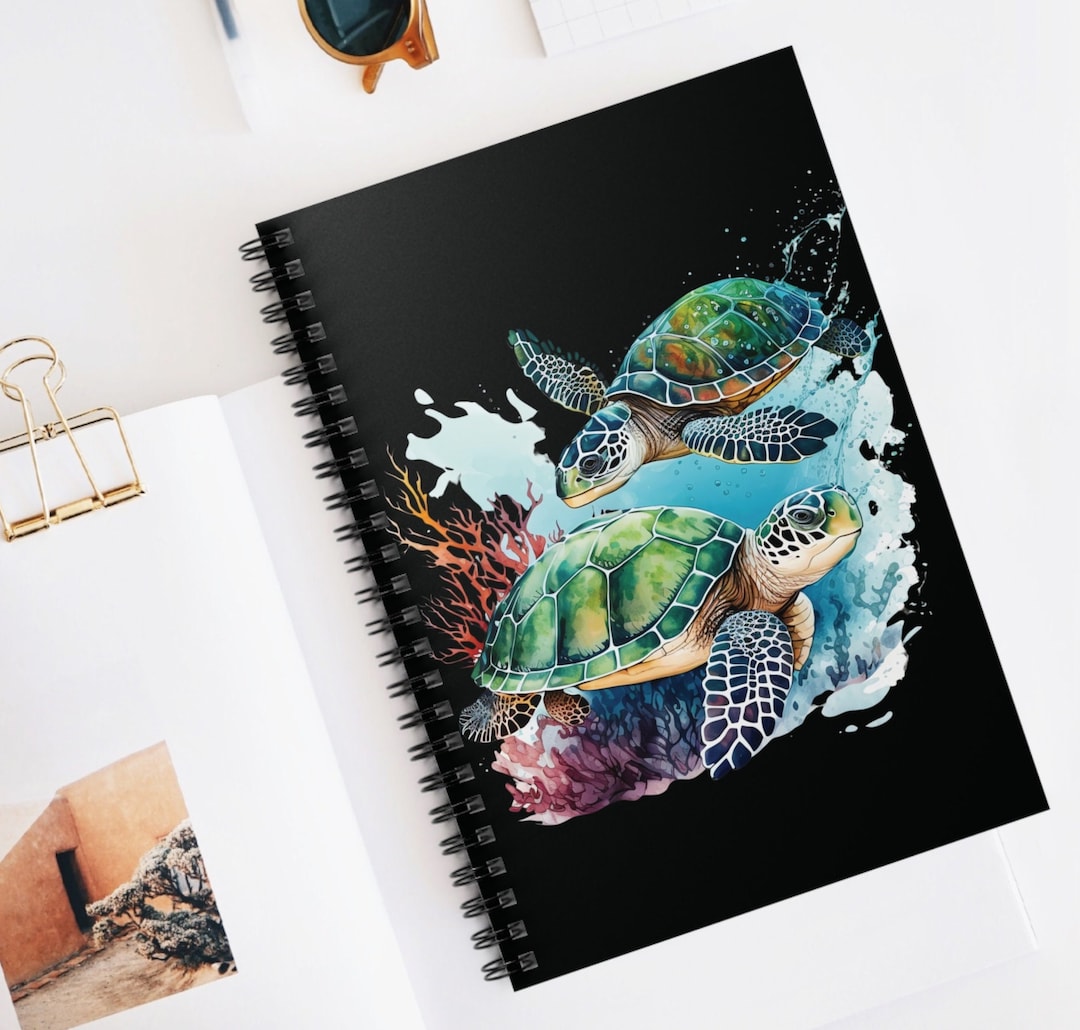 Sea Turtle Notebook, Turtle Lovers Gift, Save Sea Turtles, Sea Turtle ...