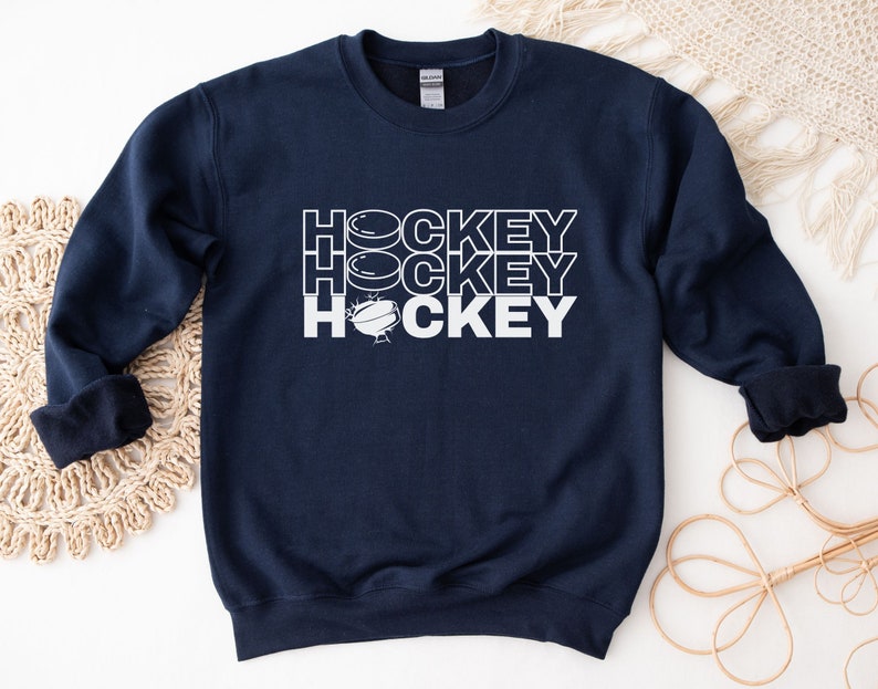 Hockey Sweatshirt Ice Hockey Shirts Hockey Season Eat Sleep Hockey ...