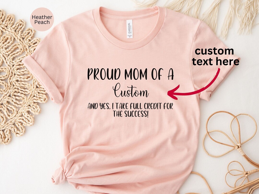 Personalized Mom Shirt Funny Custom Mom Gift, Proud Mom Shirt ...