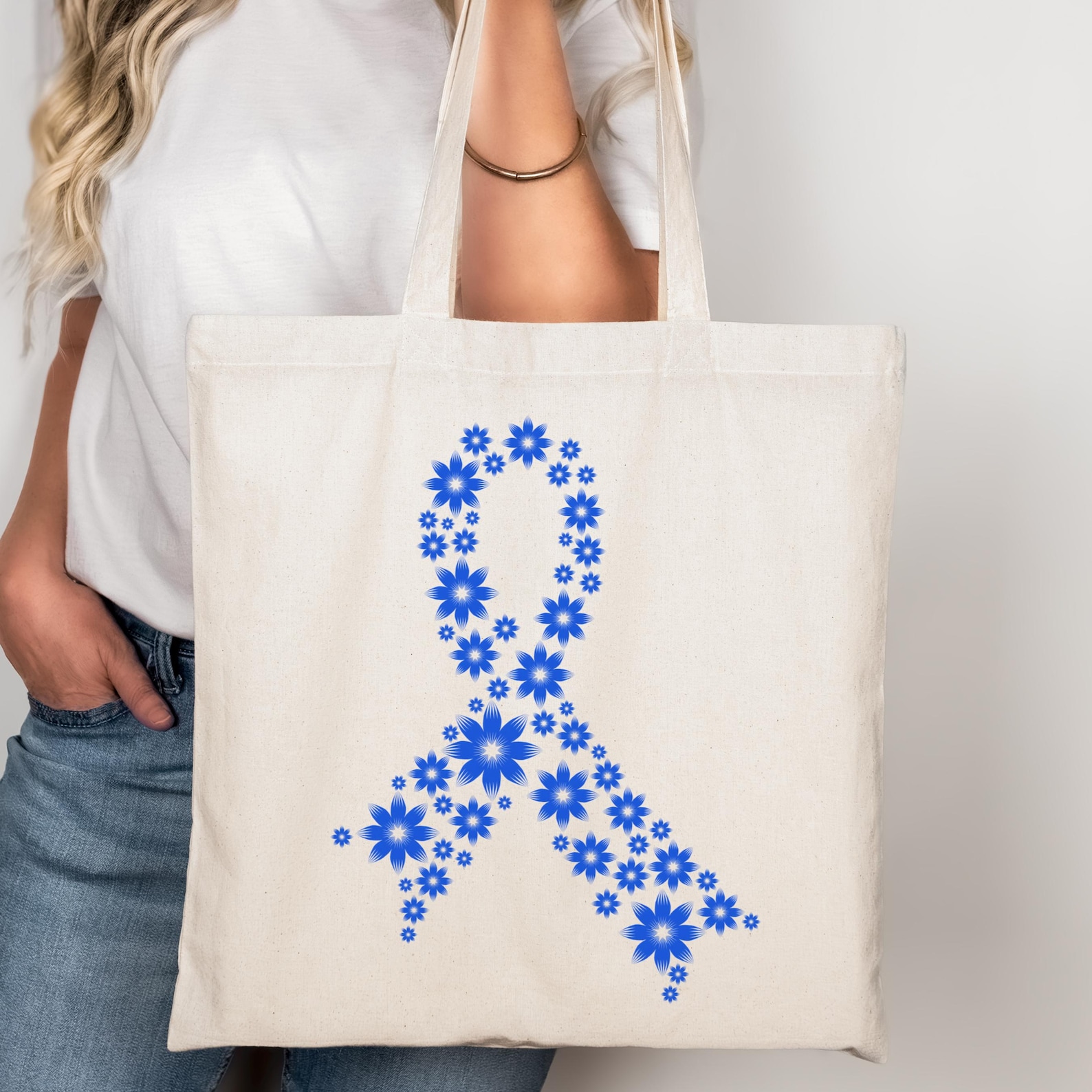 Colon Cancer Awareness Tote Bag, Cancer Support Tote, Survivor Gift ...