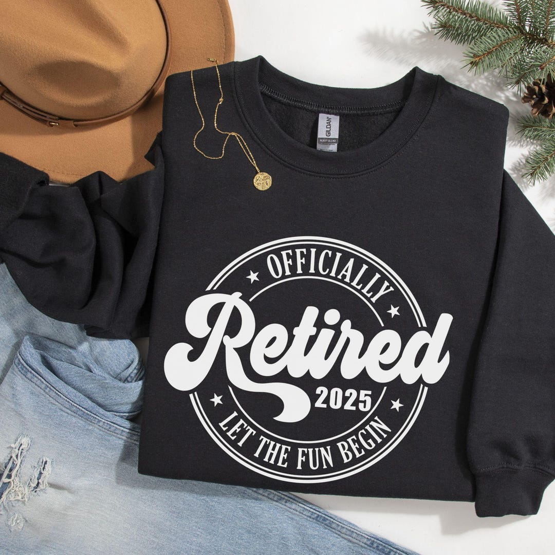 Custom Officially Retired Sweatshirt Personalize Coworker Retire Gift ...