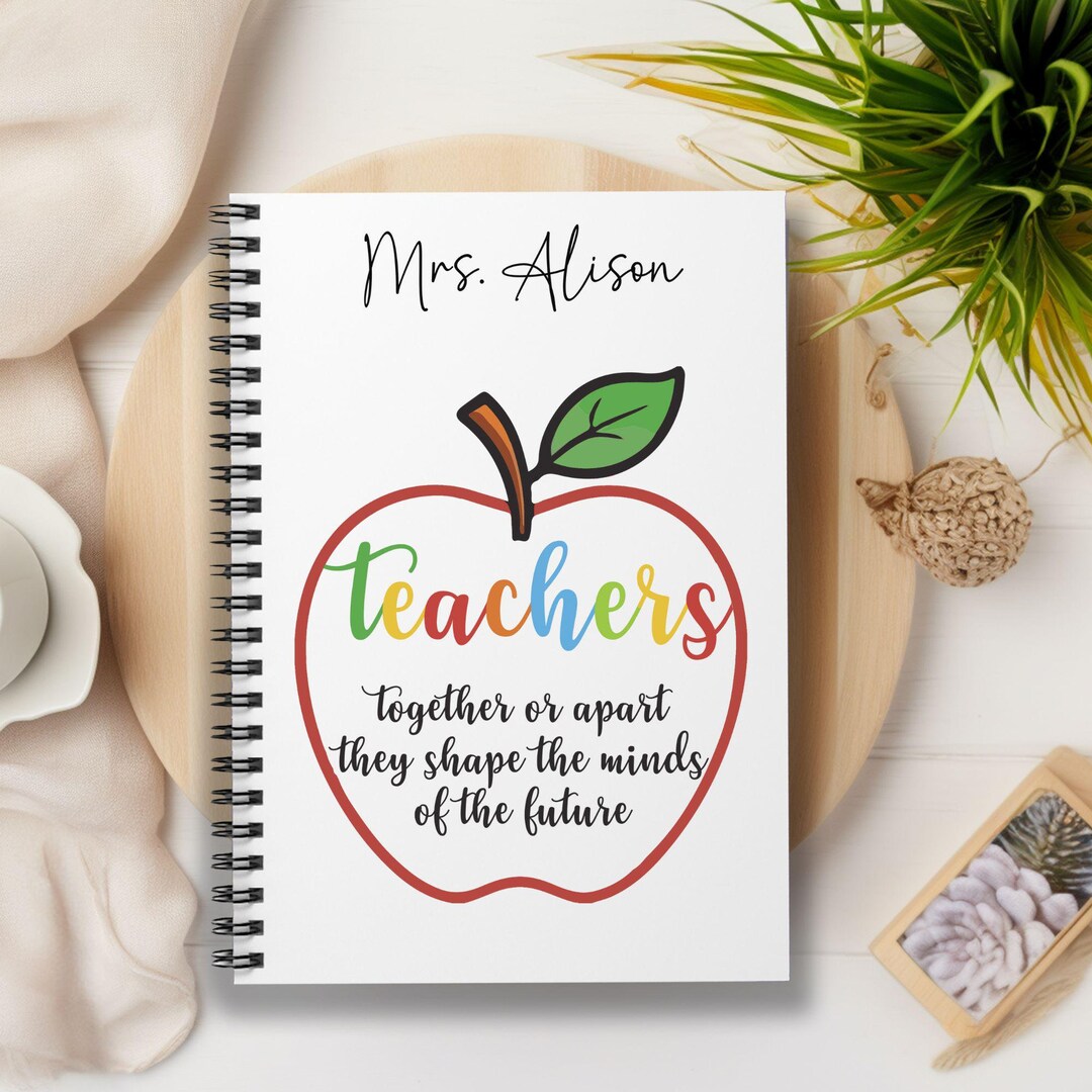 Custom Teacher Notebook Personalize Teacher Name Gift Teacher ...