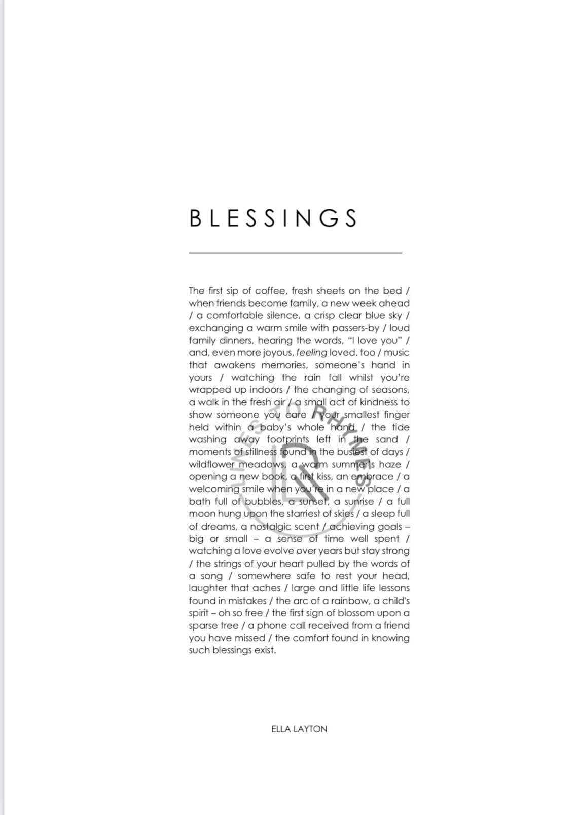 Blessings Poem - Etsy UK