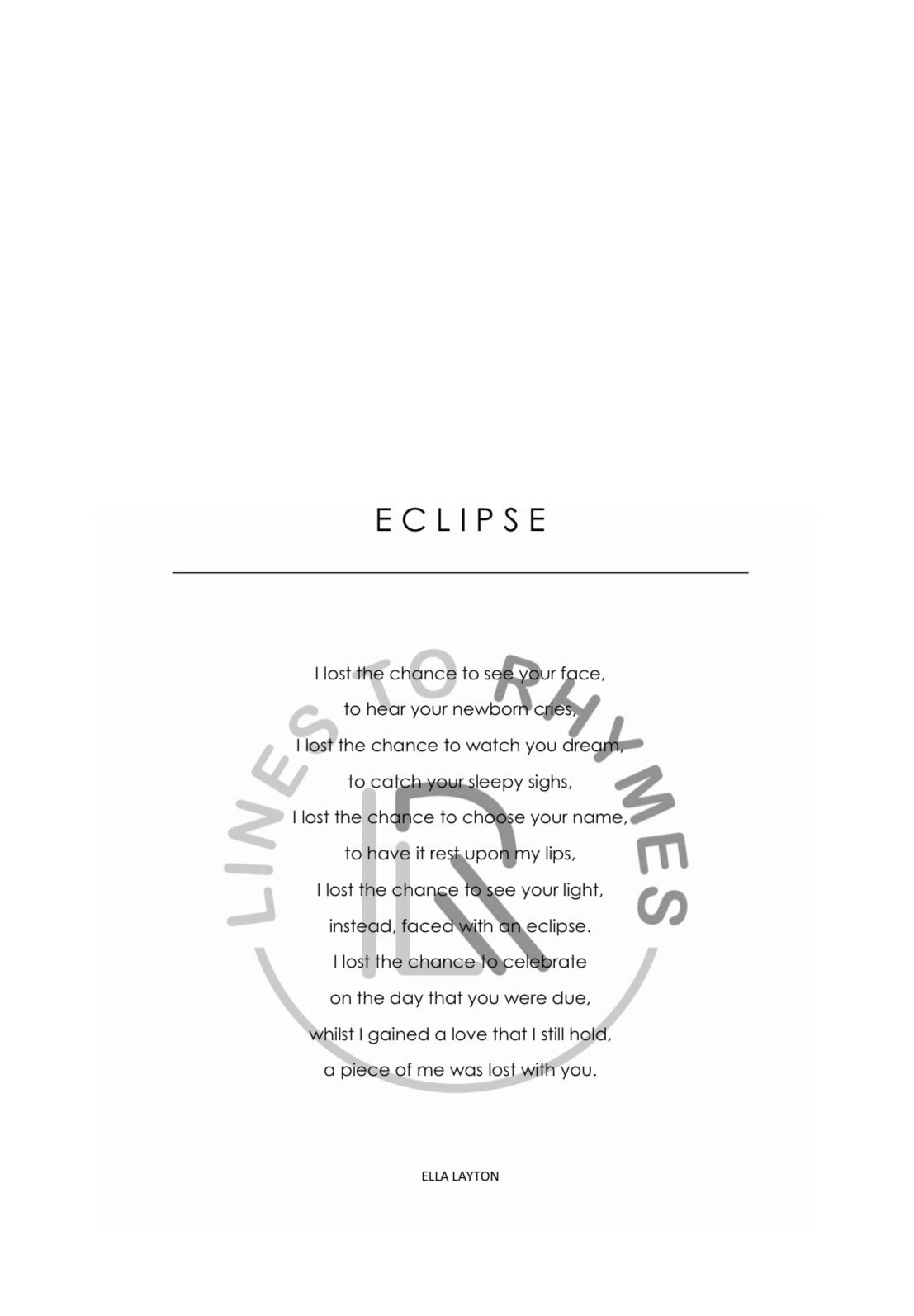 Eclipse Poem - Etsy