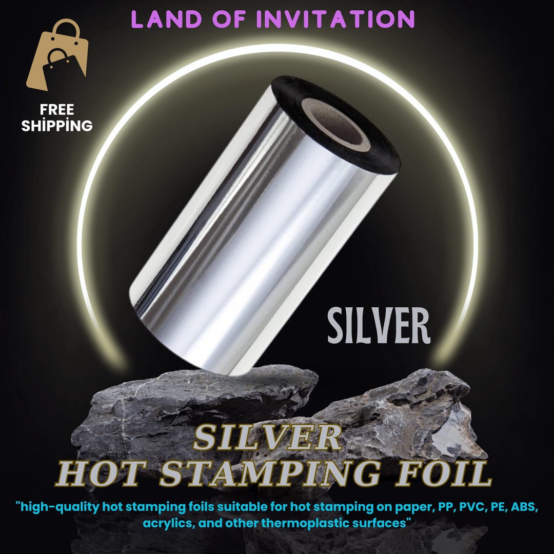 Premium Silver Hot Stamping Foil Roll - Metallic Heat Transfer Foil for ...