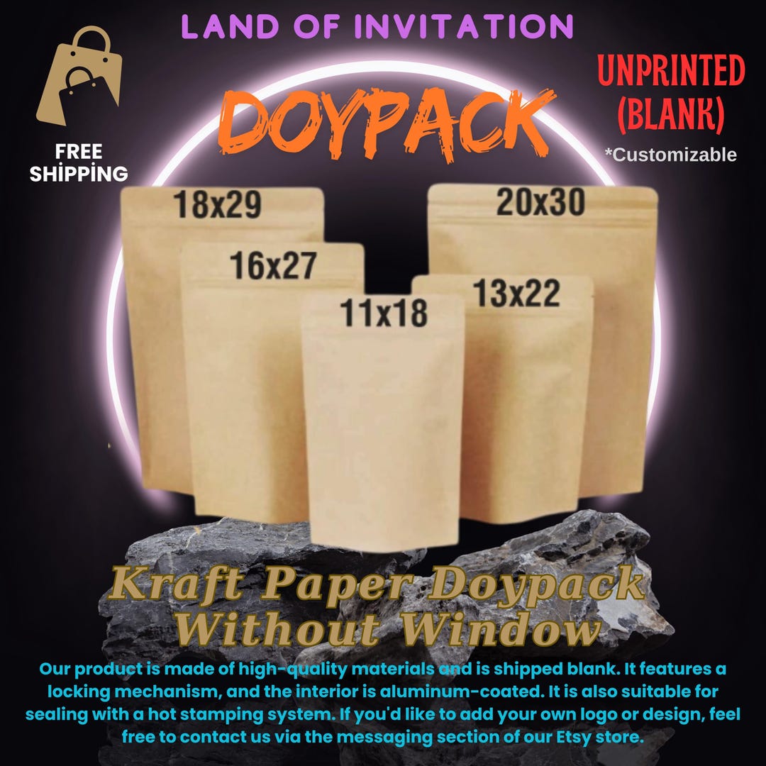 Kraft Paper Doypack Eco-friendly – Resealable Packaging for Coffee ...