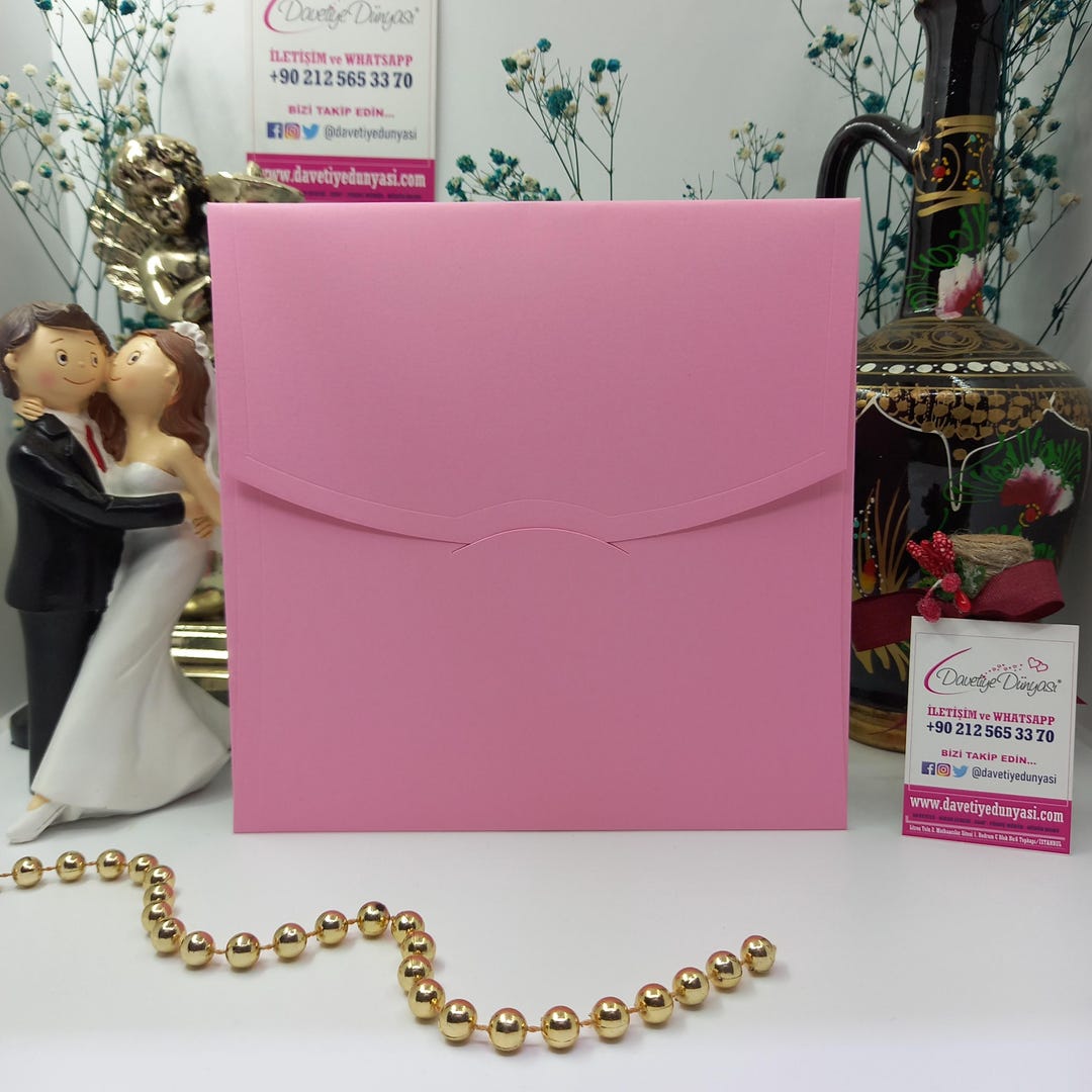 Square Bahia Pink Invitation Envelope - Premium, Customizable Design ...