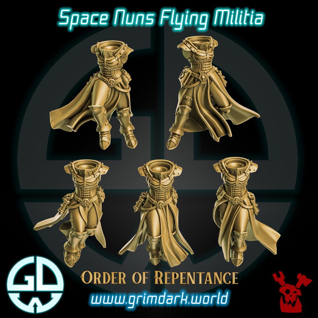 Space Nuns Floating / Flying Torsos Order of Repentance Wargaming Bits ...