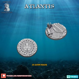 Sunken Atlantis / Underwater Temple Miniature Bases 8K Quality All ...