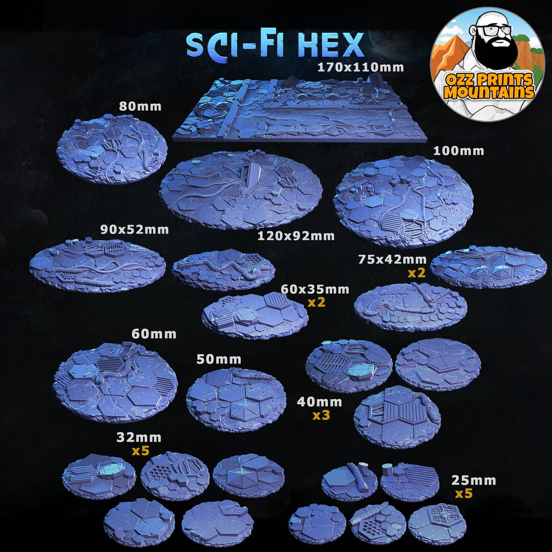 Sci-fi Hex / Cyberpunk City Bases 8K Quality All Sizes - Etsy UK
