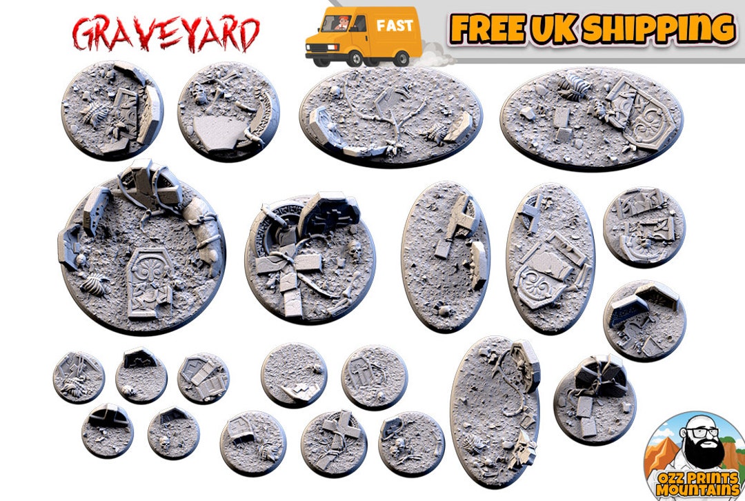 Old Graveyard Mini Bases Toppers 8K Quality Perfect for - Etsy