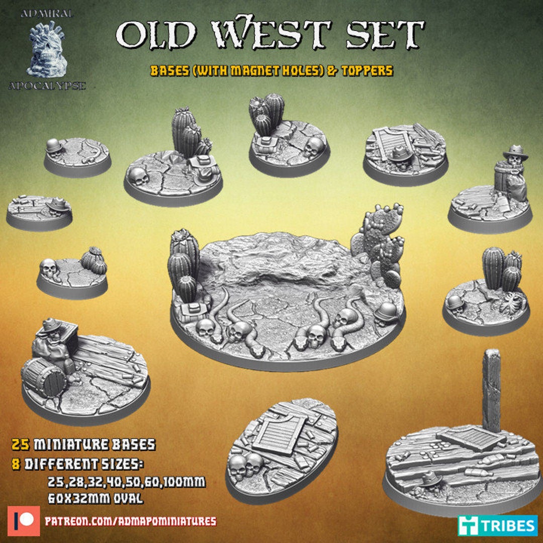 Old Wild West / Desert Cowboy Miniature Bases 8K Quality All Sizes ...