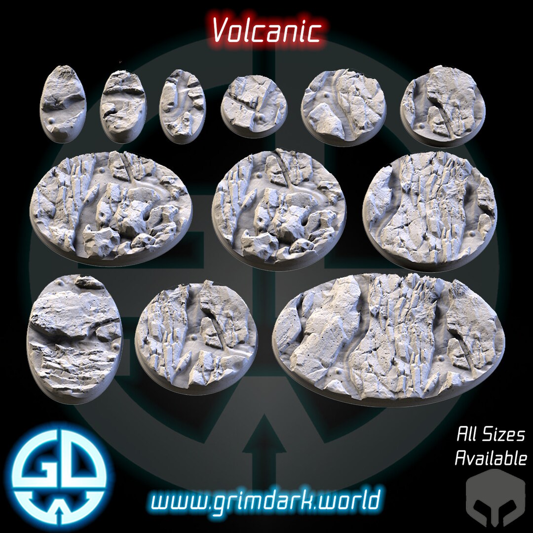 Volcano / Lava Mini Bases Toppers 8K Quality All Sizes, Perfect for ...