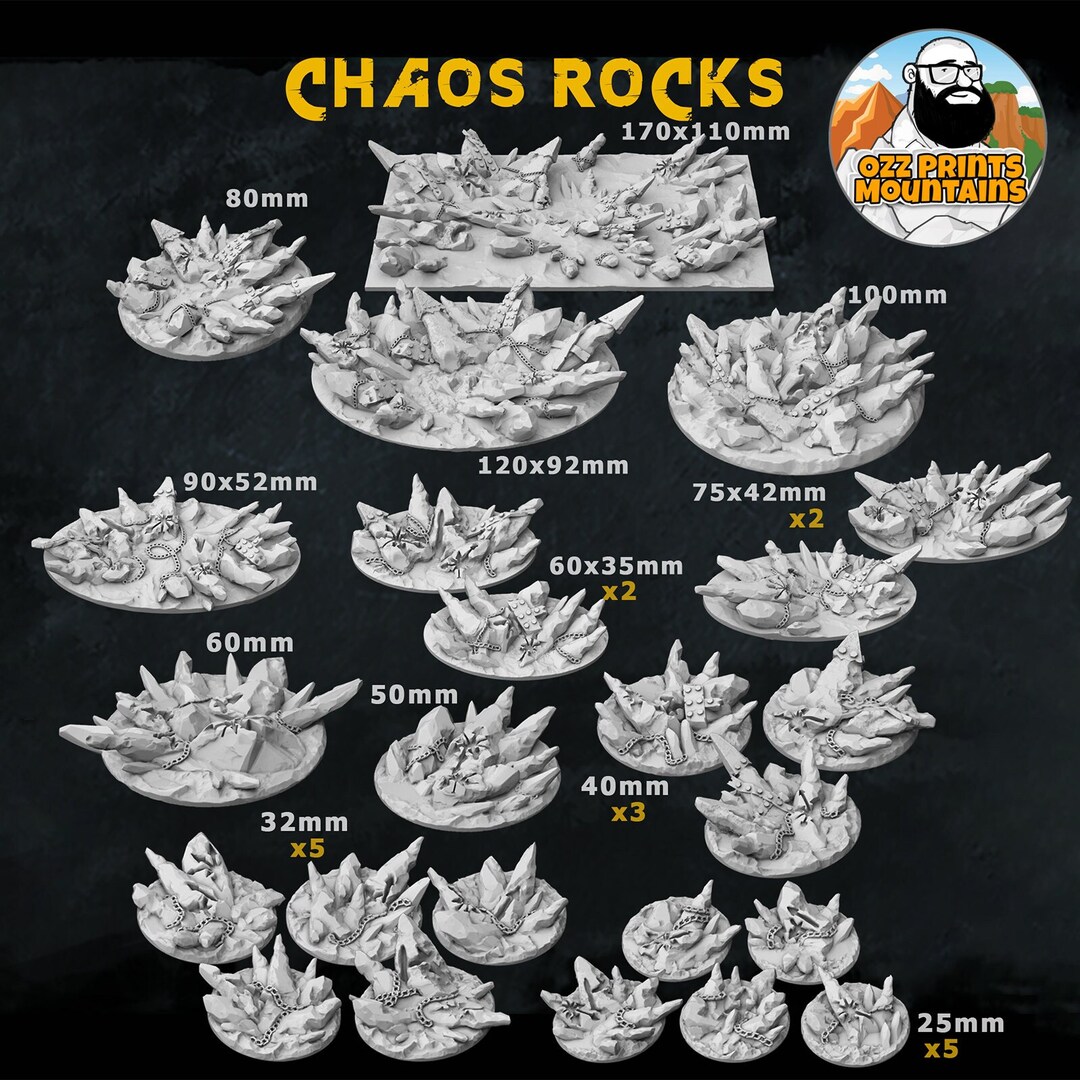 Spikey Chaos Rocks Bases 8K Quality All Sizes Official - Etsy UK