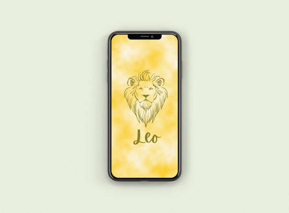 Leo Iphone Wallpaper Zodiac Sign Phone Lock Screen - Etsy