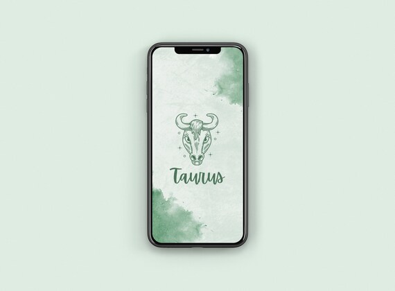 Taurus Iphone Wallpaper Zodiac Sign Phone Lock Screen - Etsy