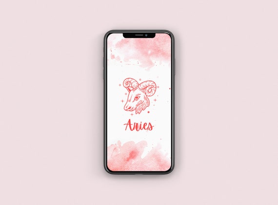 Aries Iphone Wallpaper Zodiac Sign Phone Lock Screen - Etsy