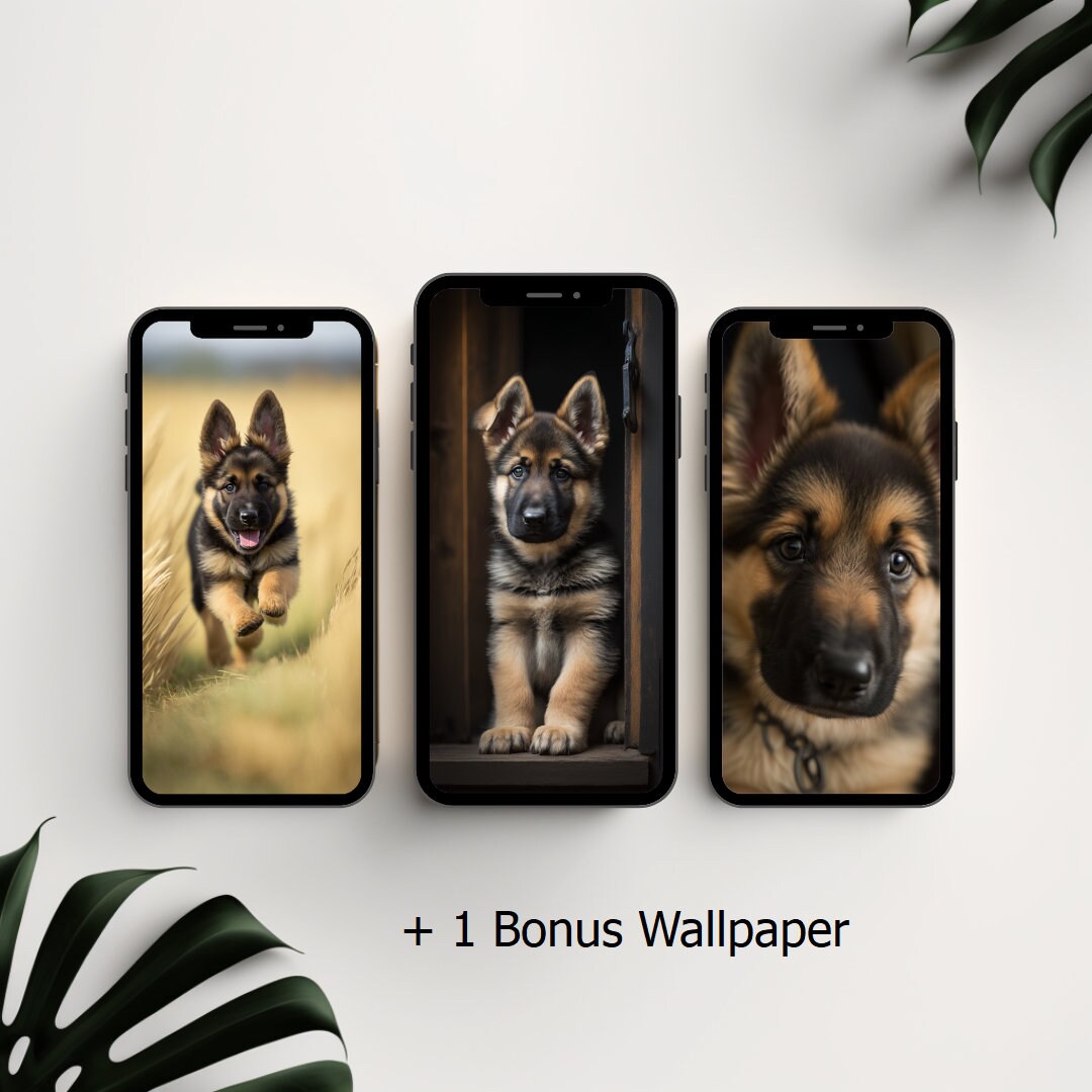 German Shepherd Puppy Phone Wallpapers, Bundle 31, iPhone Lock Screen ...
