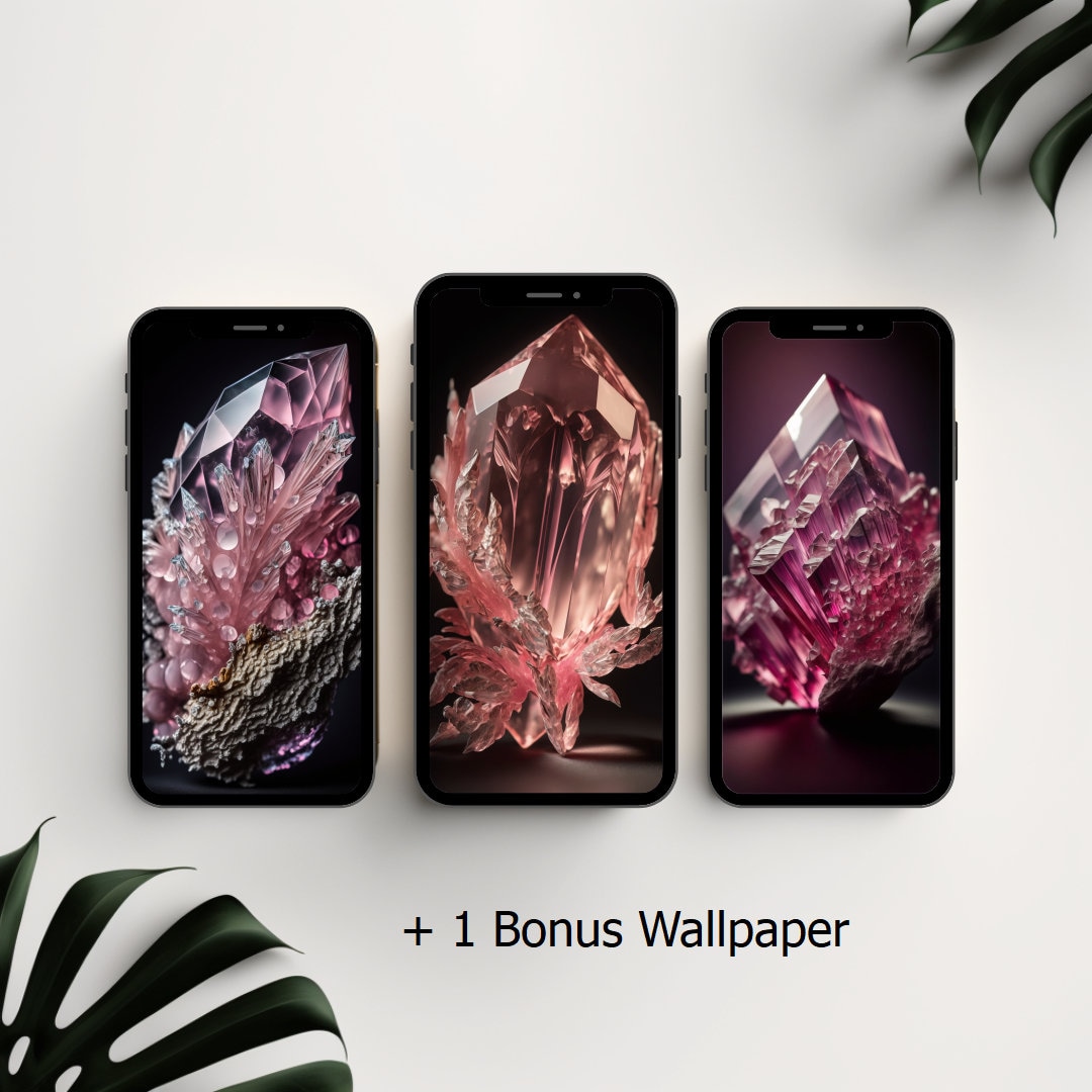 Pink Crystal Phone Wallpapers Bundle 31 Iphone Lock Screen - Etsy