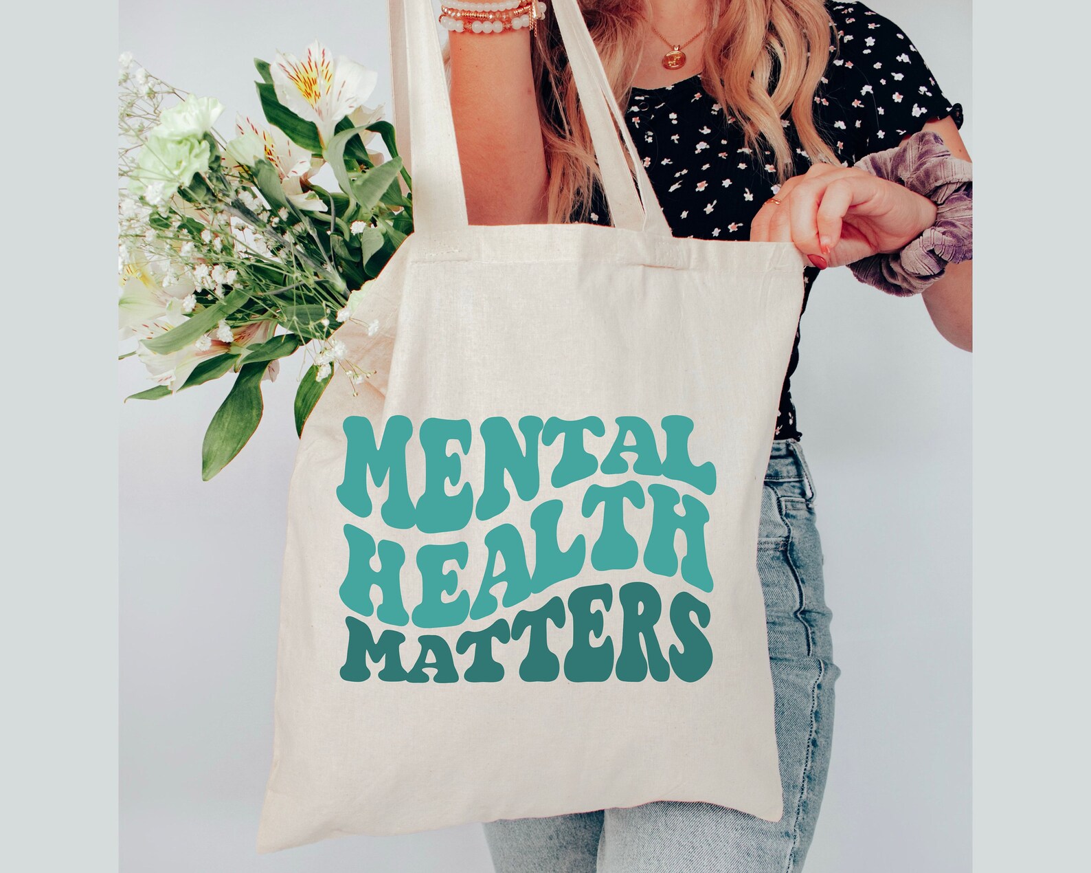 Mental Health Matters Tote Bag, Mental Health Awareness, Canvas Eco ...