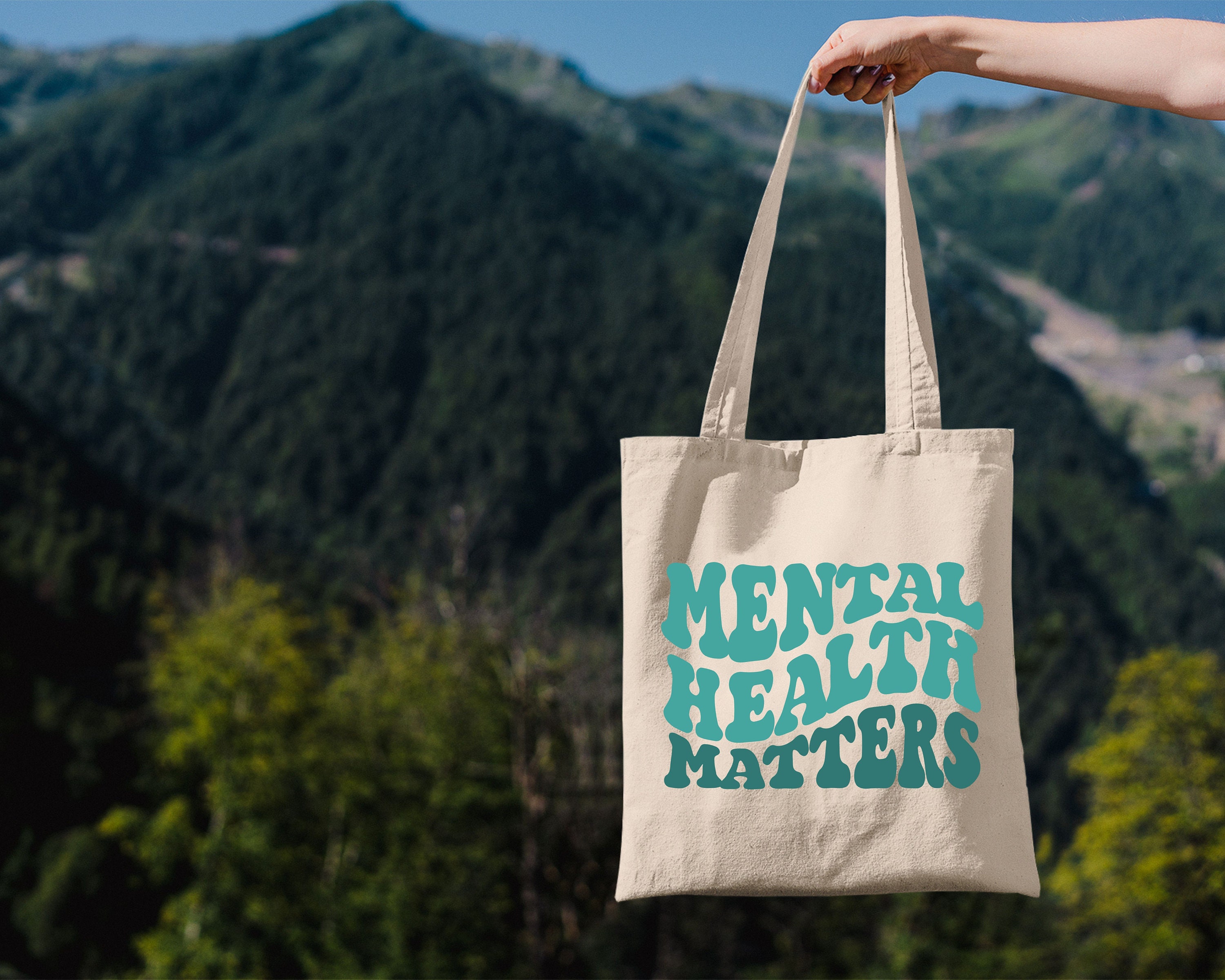 Mental Health Matters Tote Bag, Mental Health Awareness, Canvas Eco ...