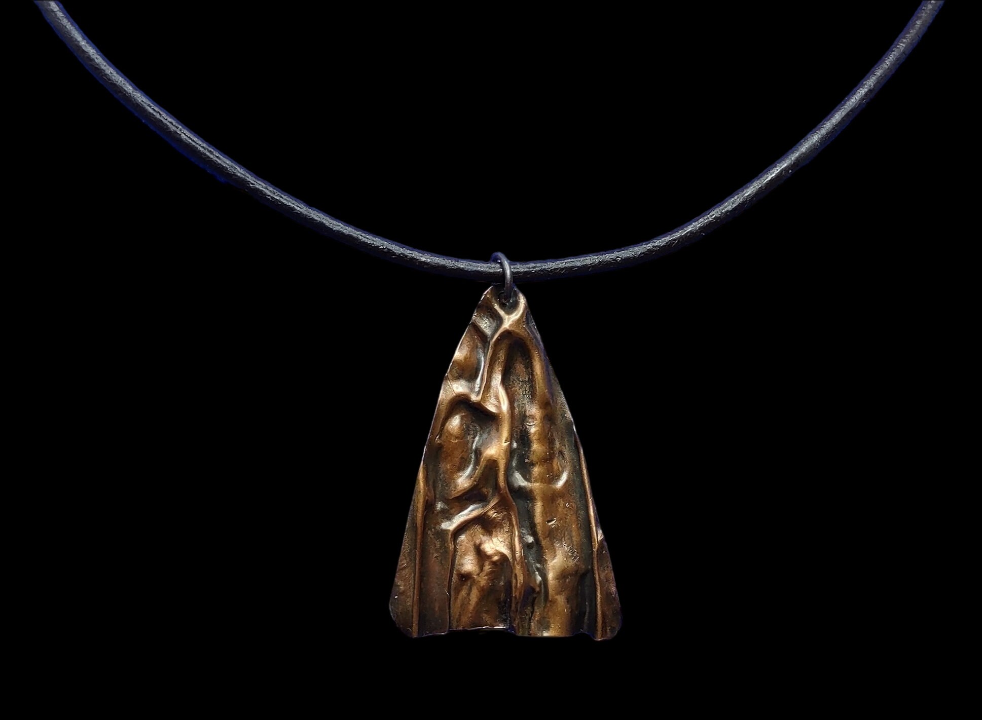 Copper Artisan Fold-form Pendant - Etsy