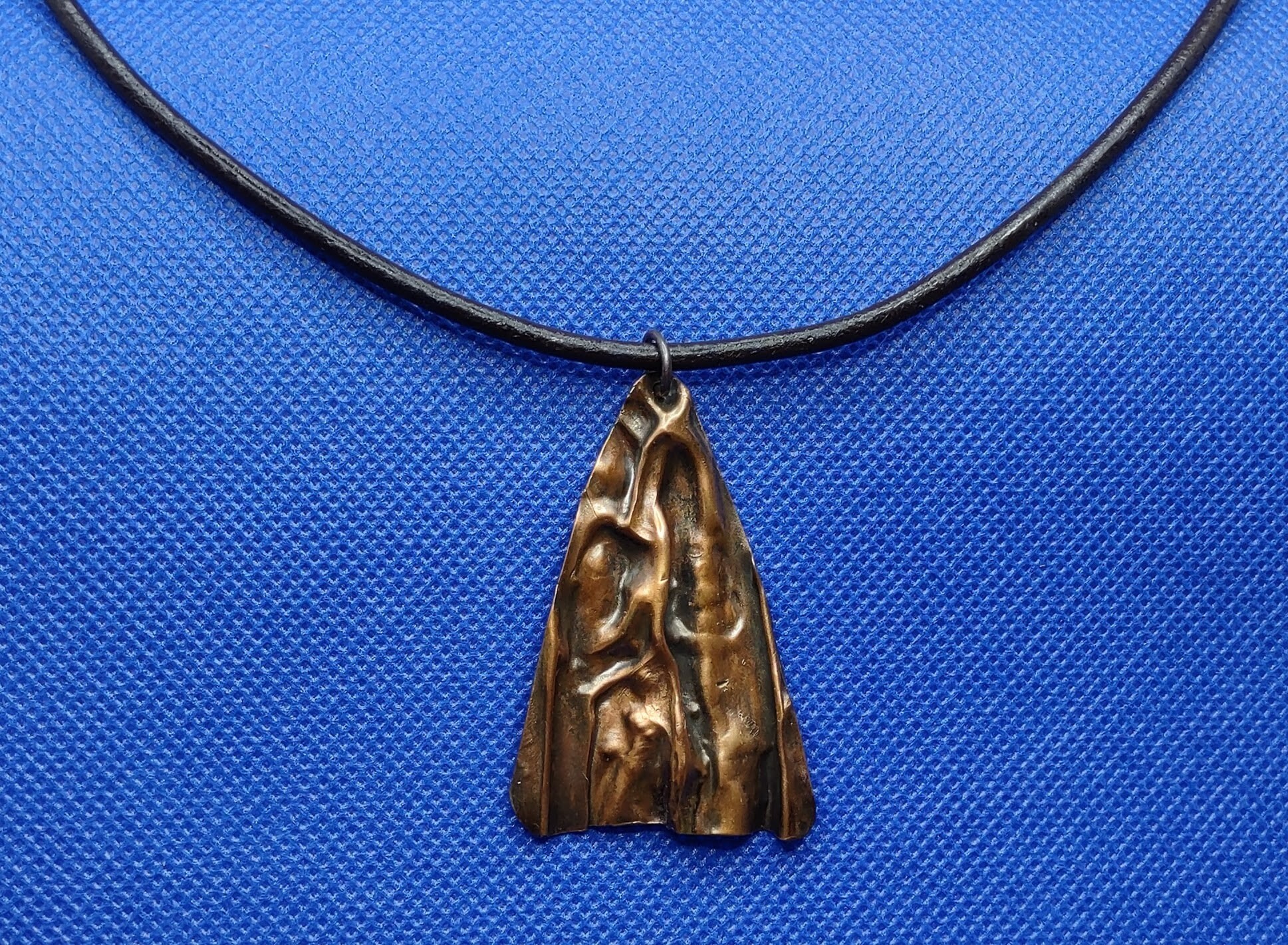 Copper Artisan Fold-form Pendant - Etsy