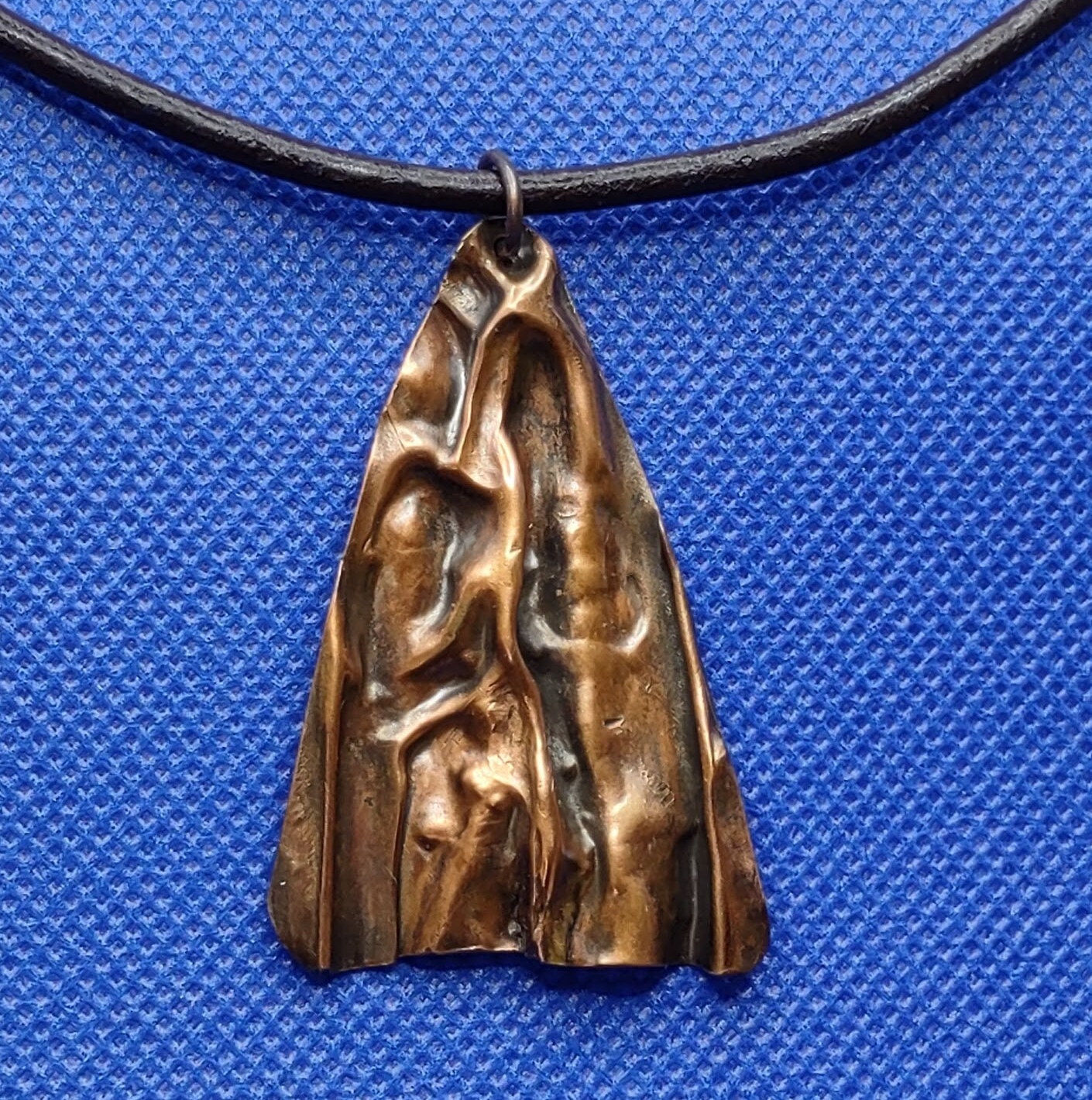 Copper Artisan Fold-form Pendant - Etsy