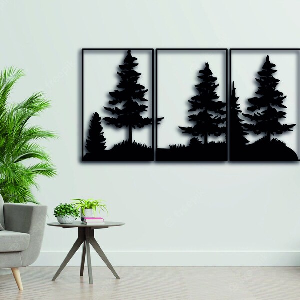 Metal Pine Tree Silhouette - Etsy