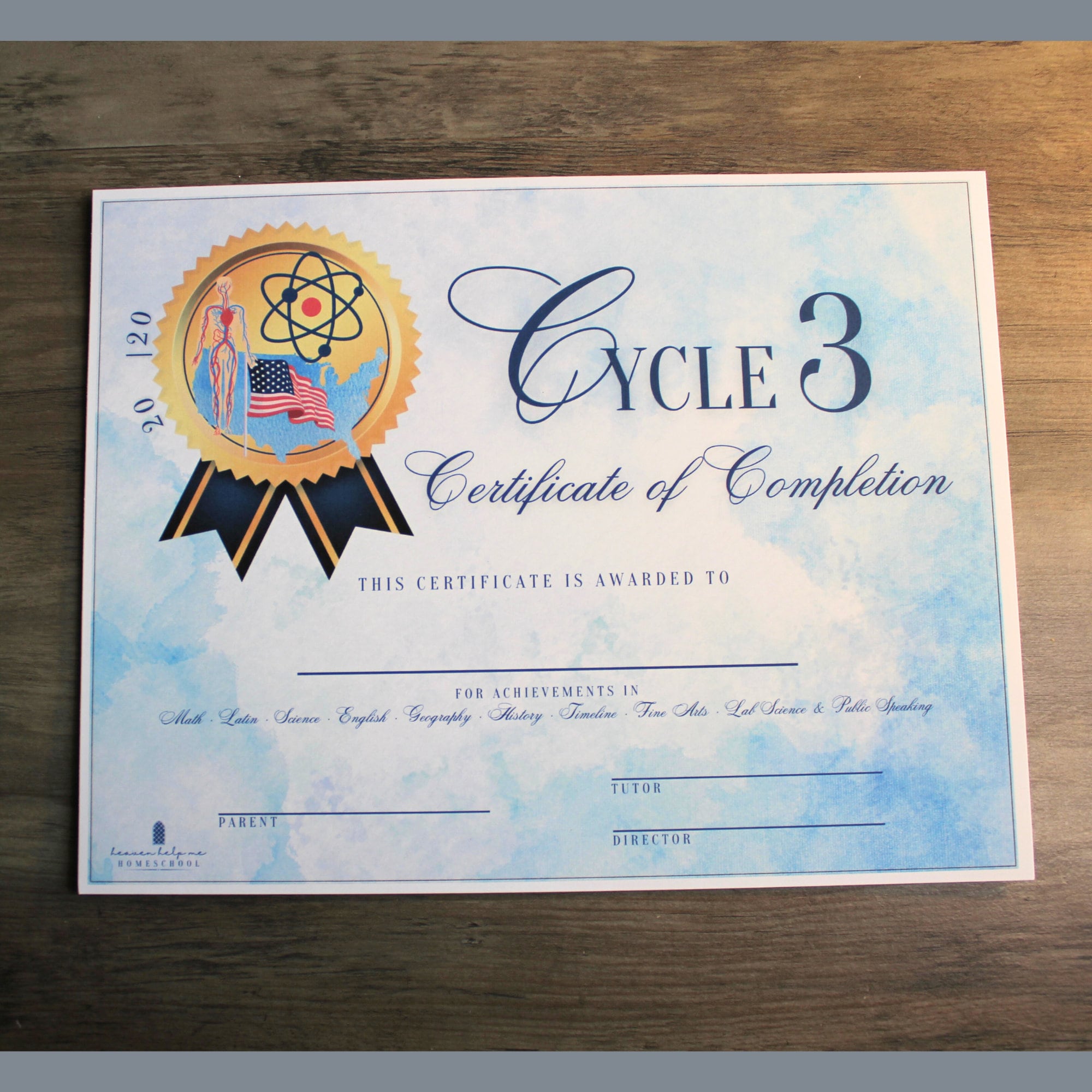 Cycle 3 Certificates Complete Set of 3 Certificate of Completion Memory ...