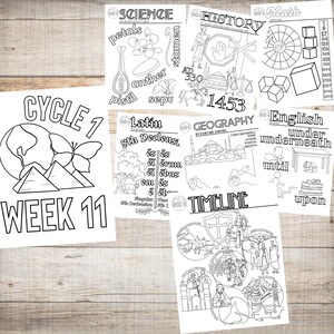 Cycle 1 Memory Work Coloring Pages | Homeschool Printable Pack for ...