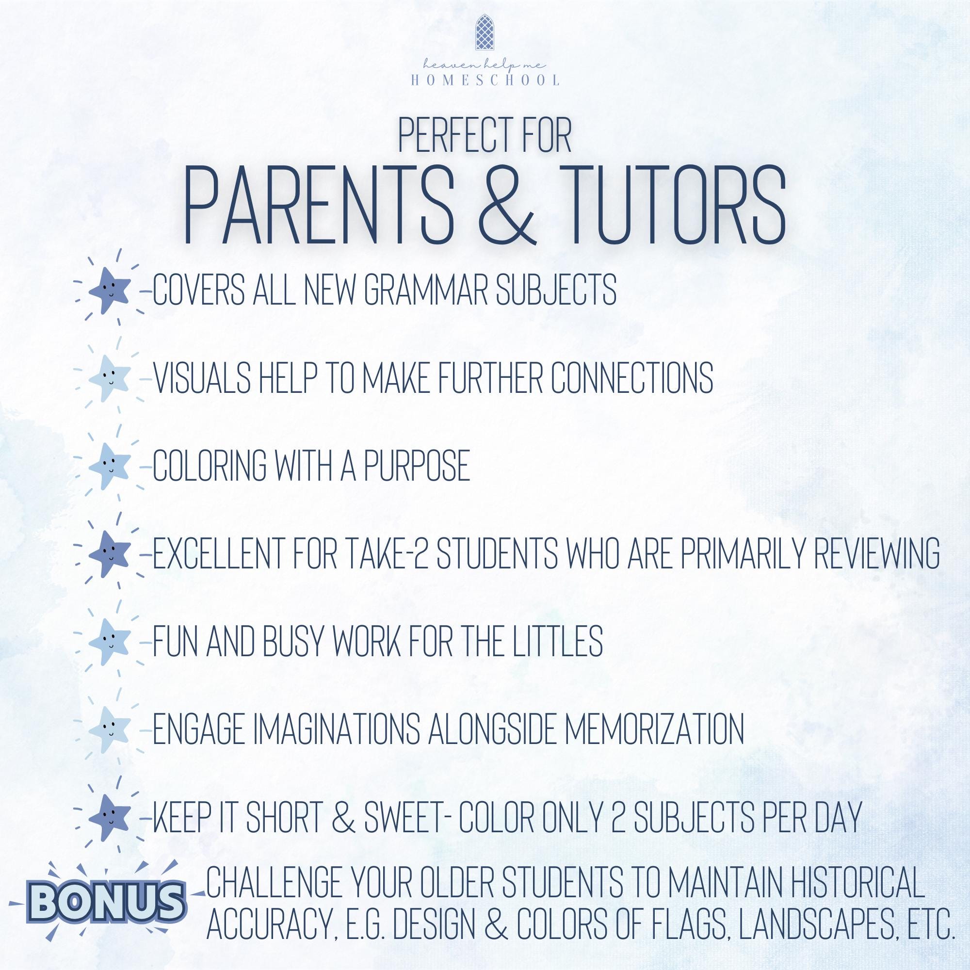 Cycle 1 Memory Work Coloring Pages | Homeschool Printable Pack for ...