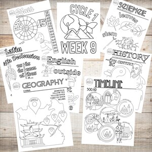 Cycle 1 Memory Work Coloring Pages | Homeschool Printable Pack for ...