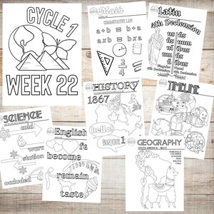 Cycle 1 Memory Work Coloring Pages | Homeschool Printable Pack for ...