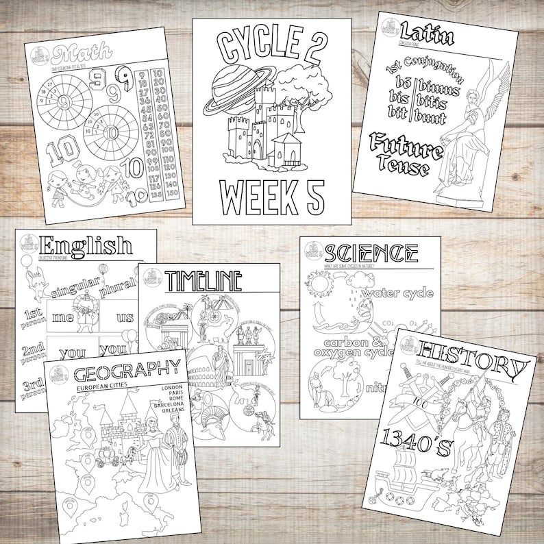 Cycle 2 Memory Work Coloring Pages | Homeschool Printable Pack for ...