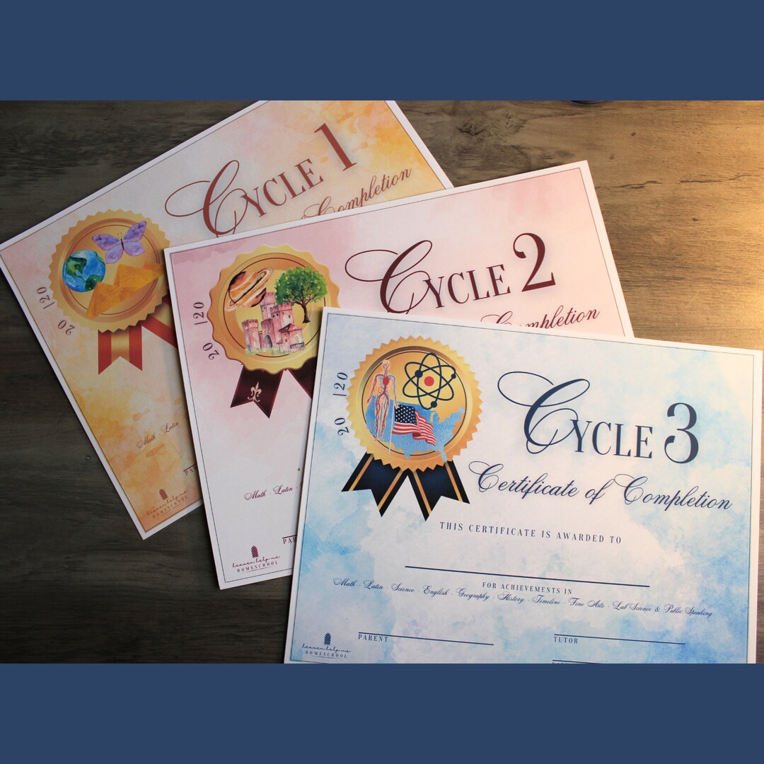 Cycle 1 2 3 Certificates Grand Bundle Complete Set of 10 Certificate of ...