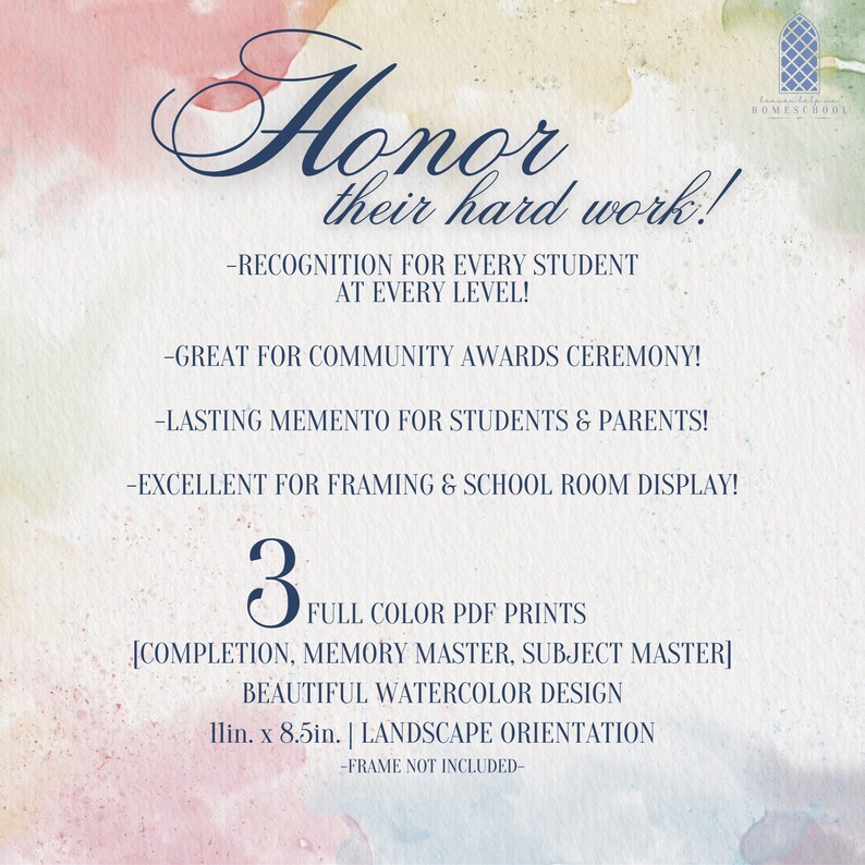 Cycle 1 Certificate of Completion Memory Master Award Homeschool ...