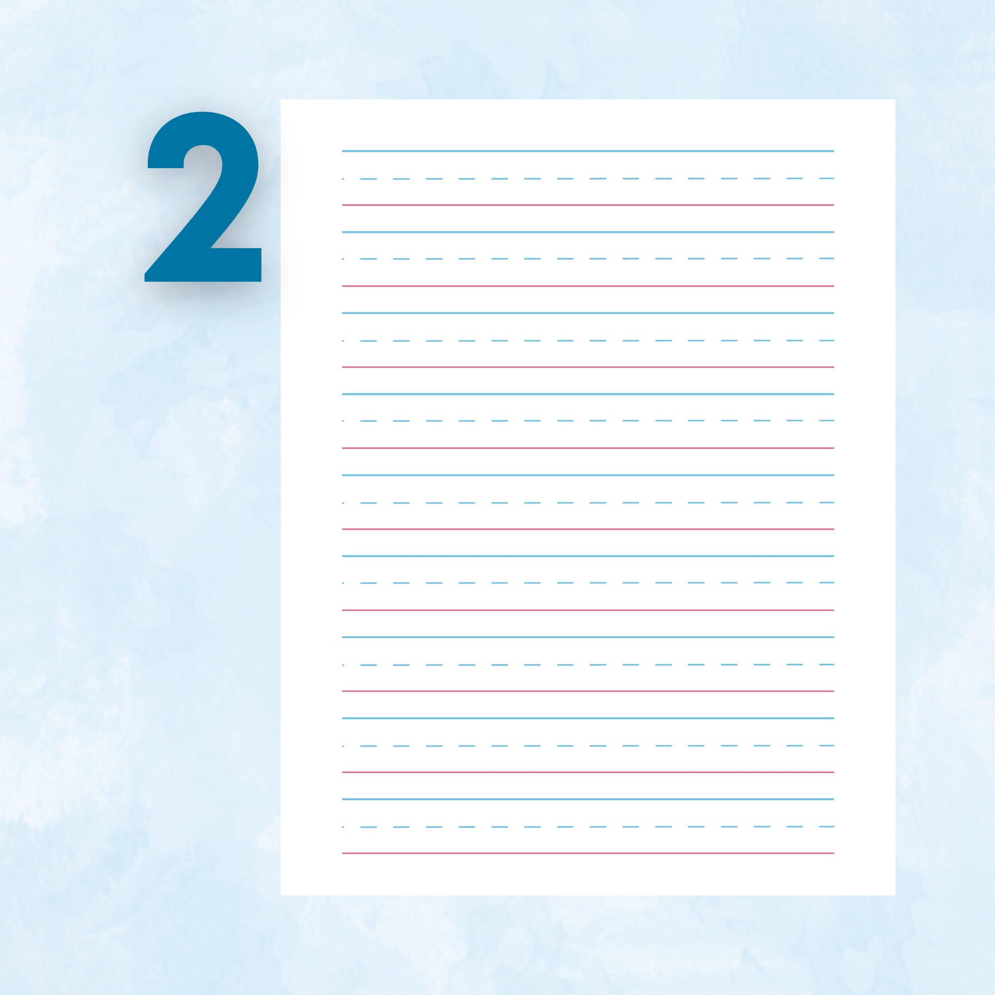 Blank Practice Paper for Handwriting, Blank Handwriting, Handwriting ...