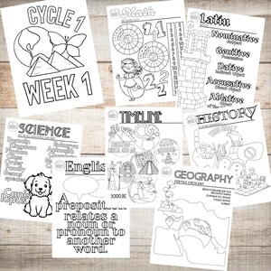 Cycle 1 Memory Work Coloring Pages | Homeschool Printable Pack for ...
