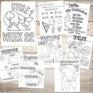 Cycle 1 Memory Work Coloring Pages | Homeschool Complete Pack for ...