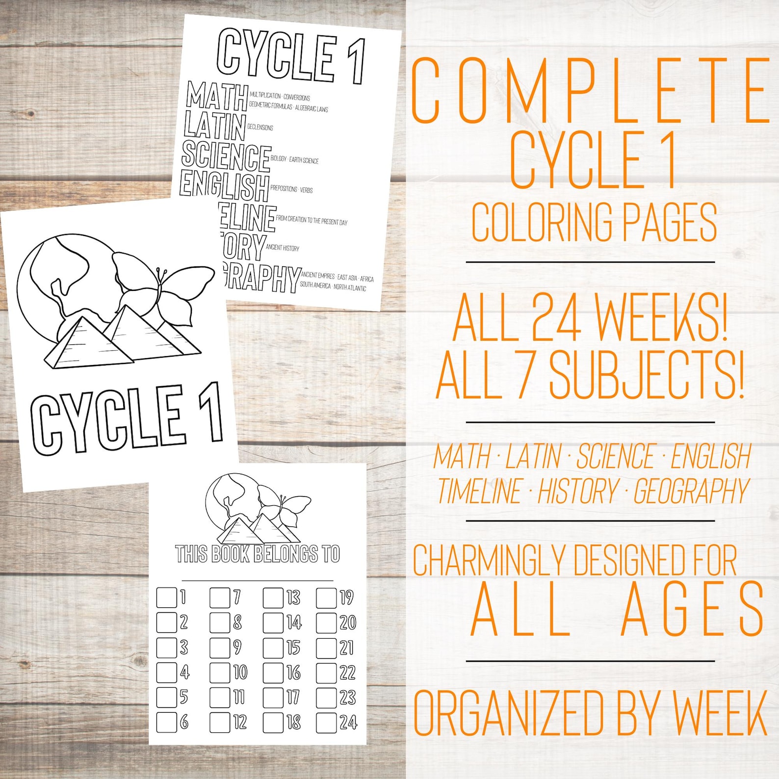 Cycle 1 Memory Work Coloring Pages | Homeschool Printable Pack for ...