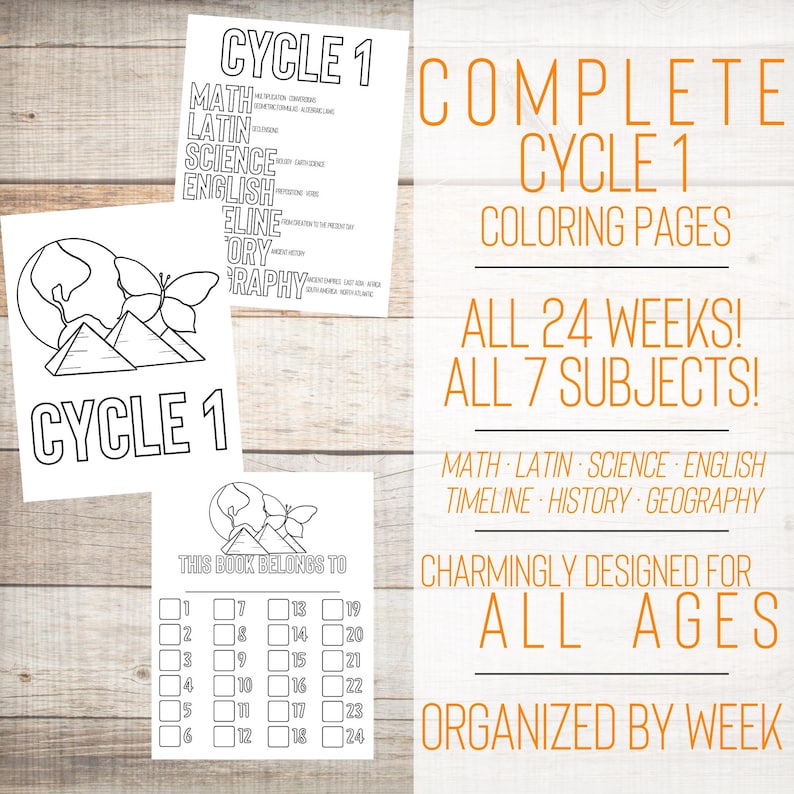 Cycle 1 Memory Work Coloring Pages | Homeschool Printable Pack for ...