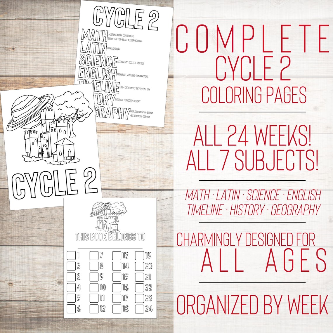 Cycle 2 Memory Work Coloring Pages | Homeschool Printable Pack for ...