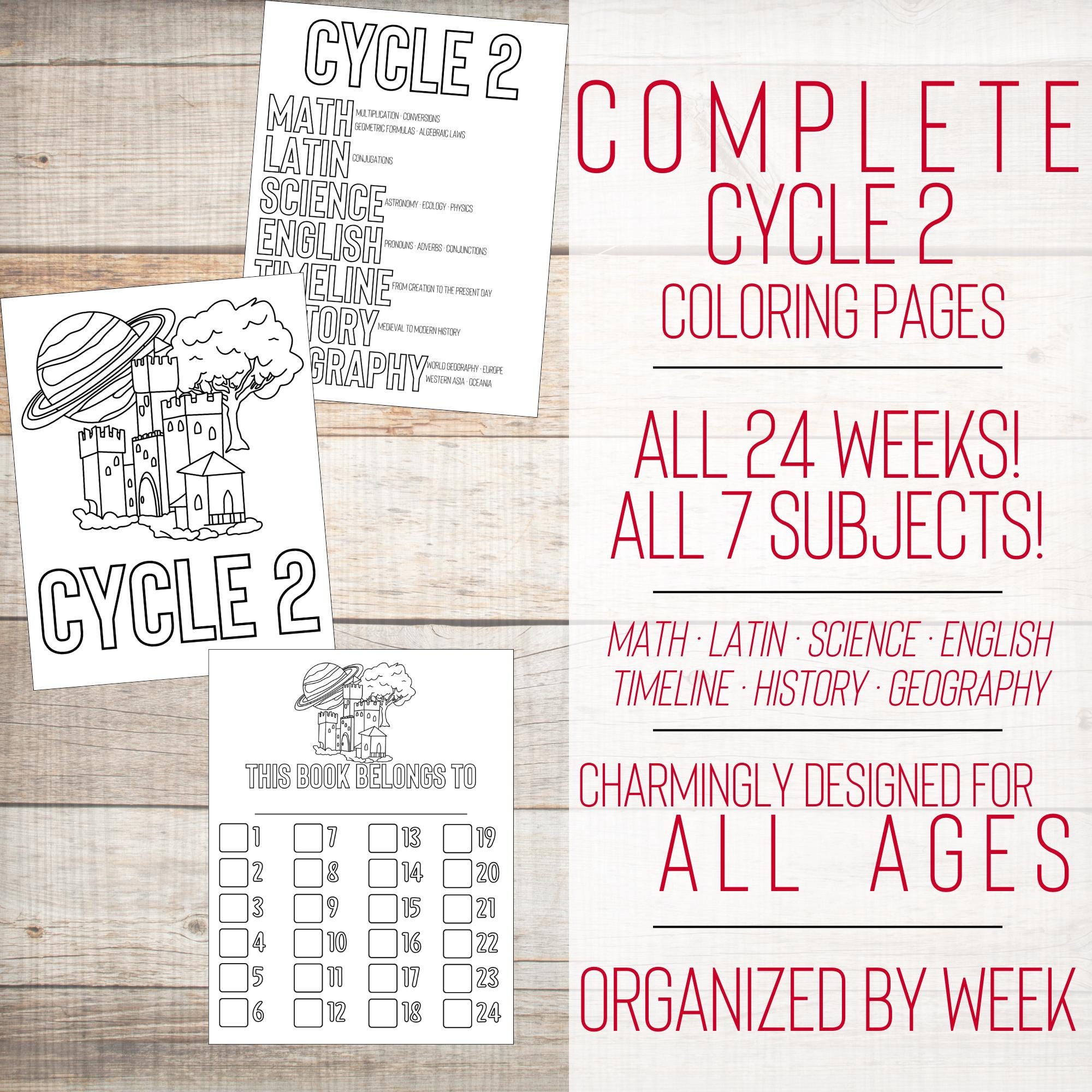 Cycle 2 Memory Work Coloring Pages | Homeschool Printable Pack for ...