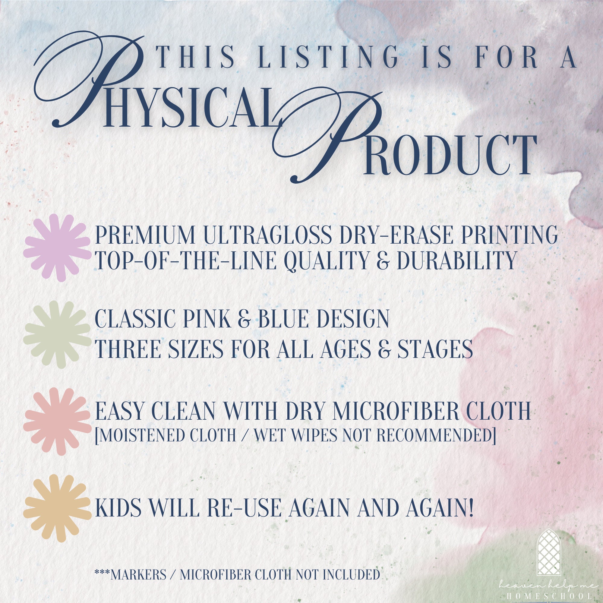 Handwriting Dry Erase Practice Paper Blank Tracing Writing Lined ...