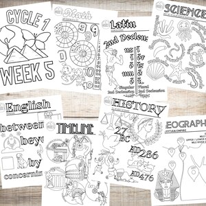 Cycle 1 Memory Work Coloring Pages | Homeschool Complete Pack for ...