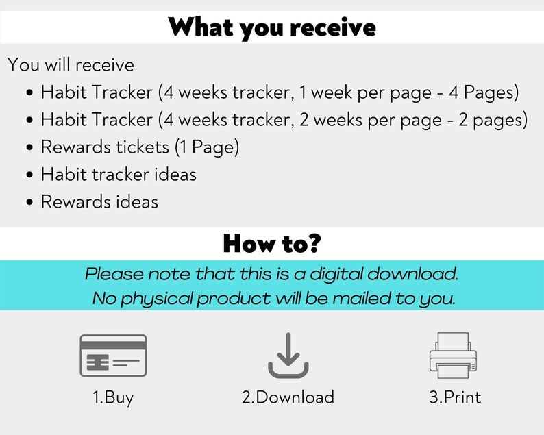 Kids Habit Tracker Printable, Fun Routine Checker, Bunny, Daily Weekly ...