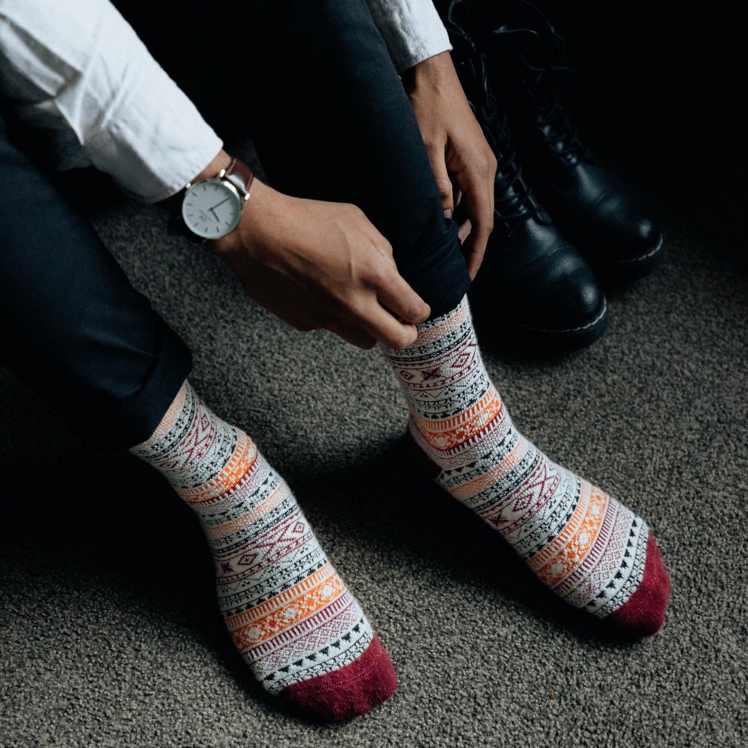 Cozy Socks for Men, Cozy Gifts for Men, Warm Socks Men, Handknit Socks ...